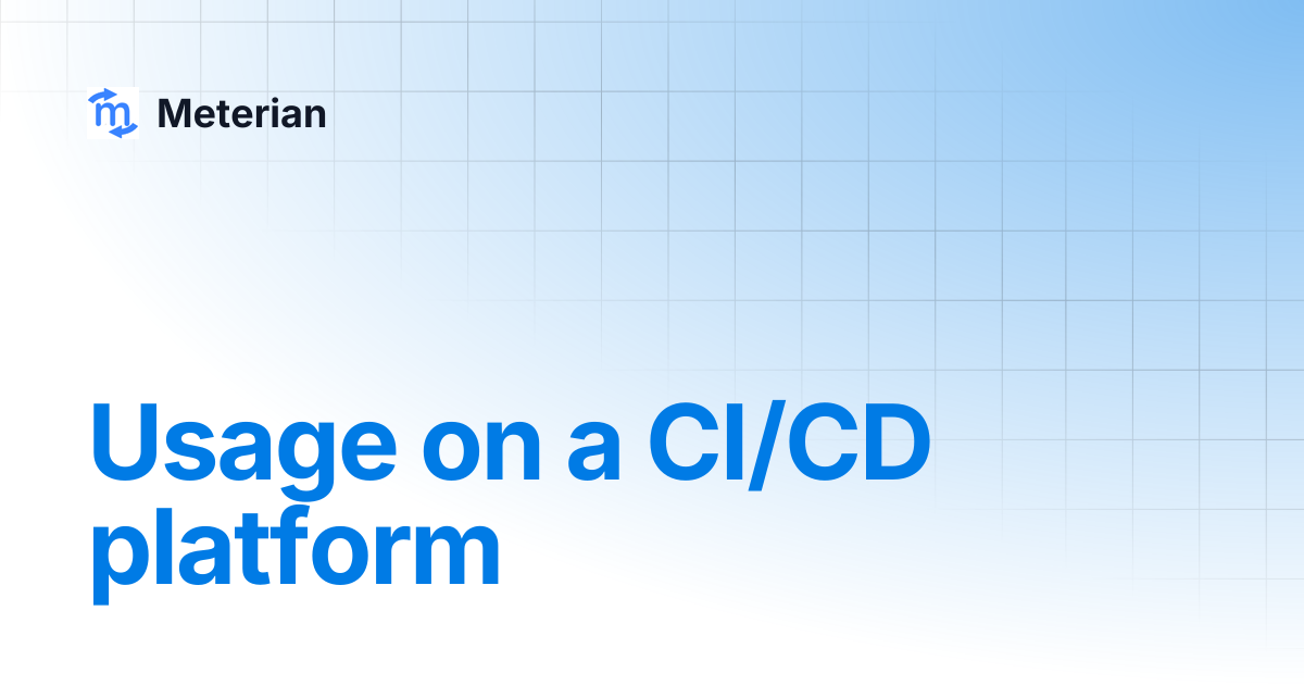 Usage on a CI/CD platform | Meterian